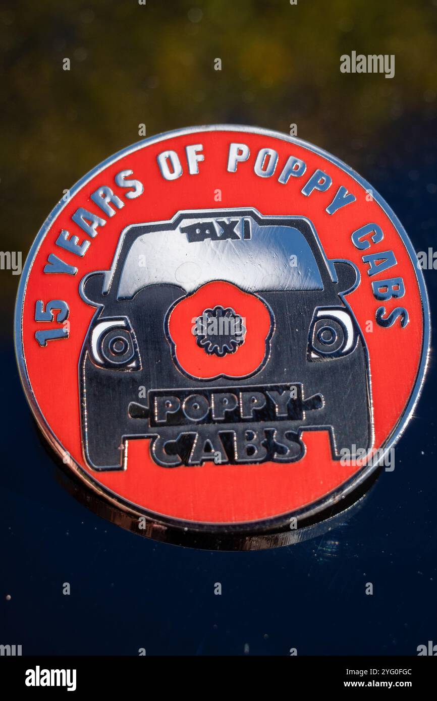 A badge celebrating 15 years of Poppy Cabs. Founded fifteen years ago ...
