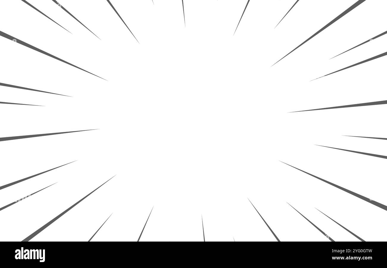Comic strip radial motion lines on transparent background Stock Vector ...