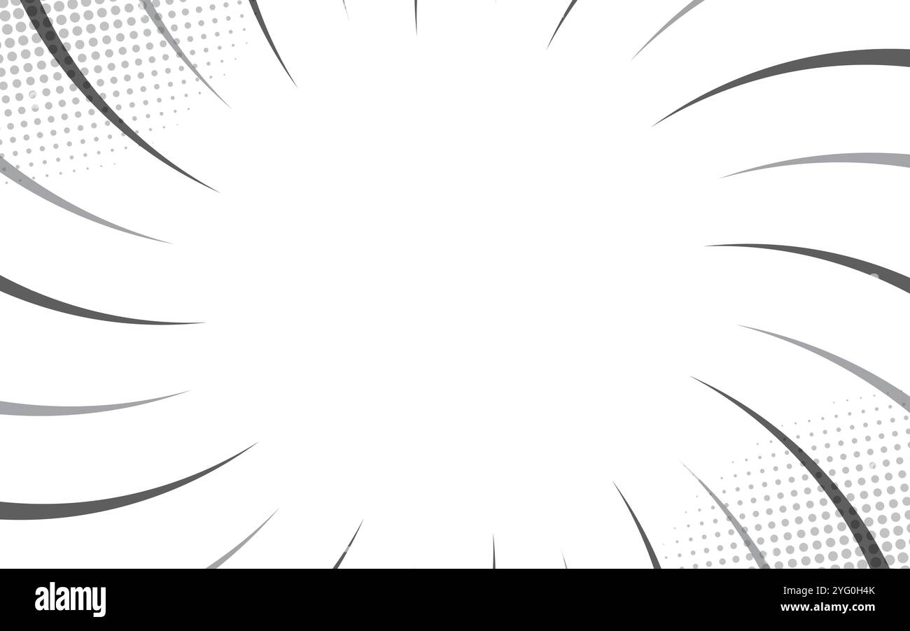 Comic strip radial motion lines on transparent background Stock Vector ...