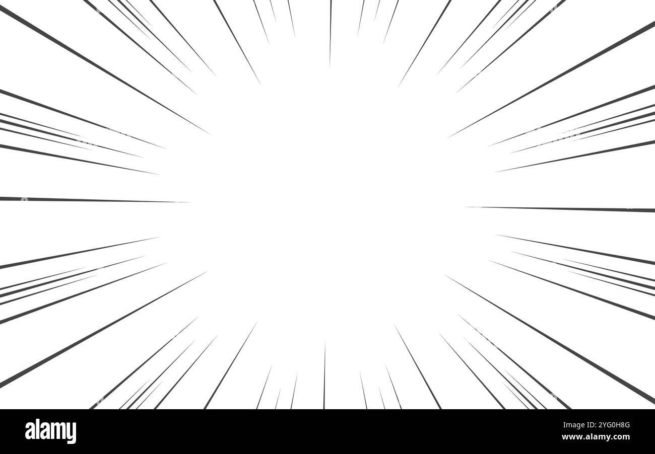 Comic strip radial motion lines on transparent background Stock Vector ...