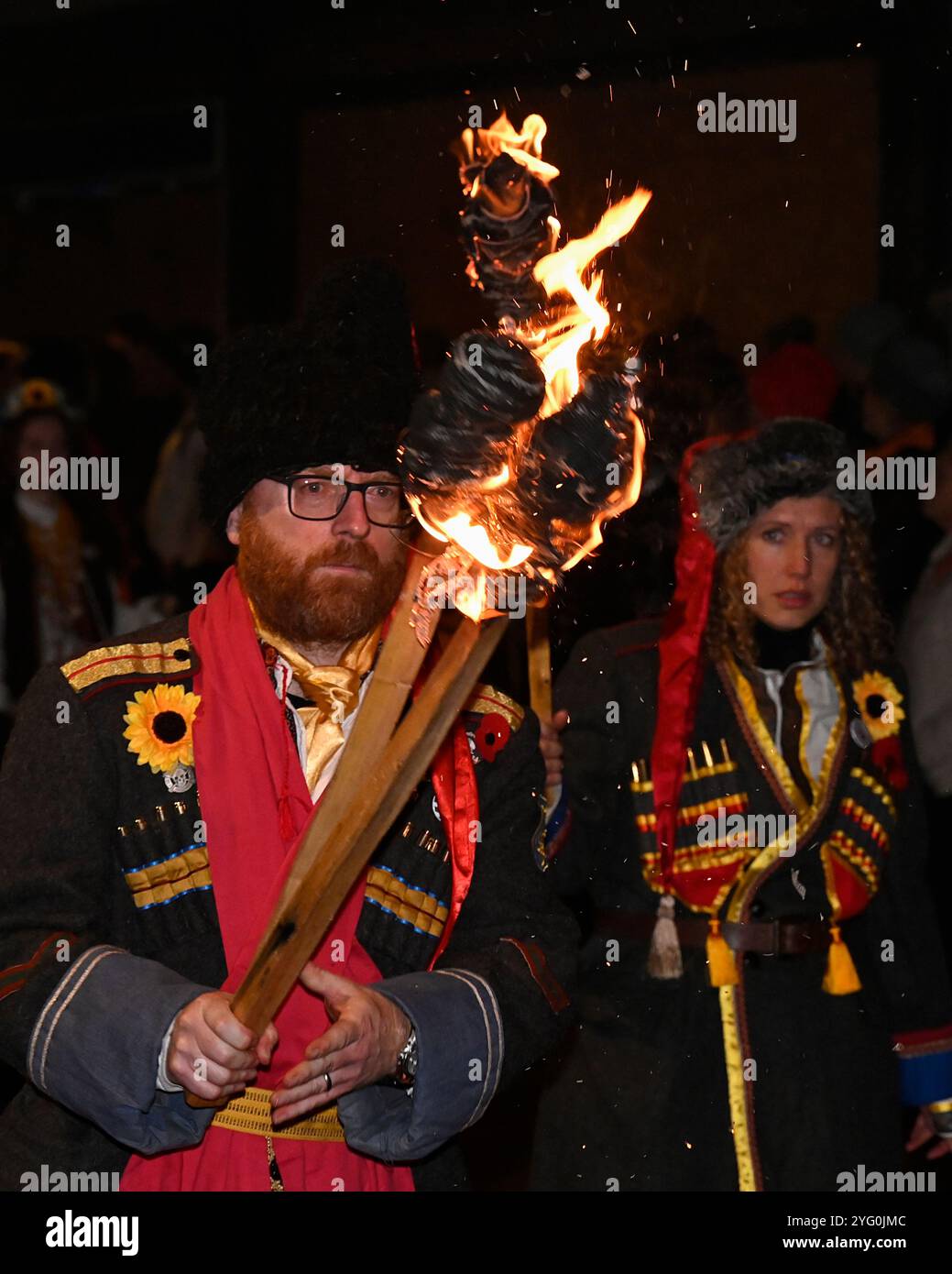 Lewes, UK. 5th November 2024. Thousands fill the streets of Lewes in ...
