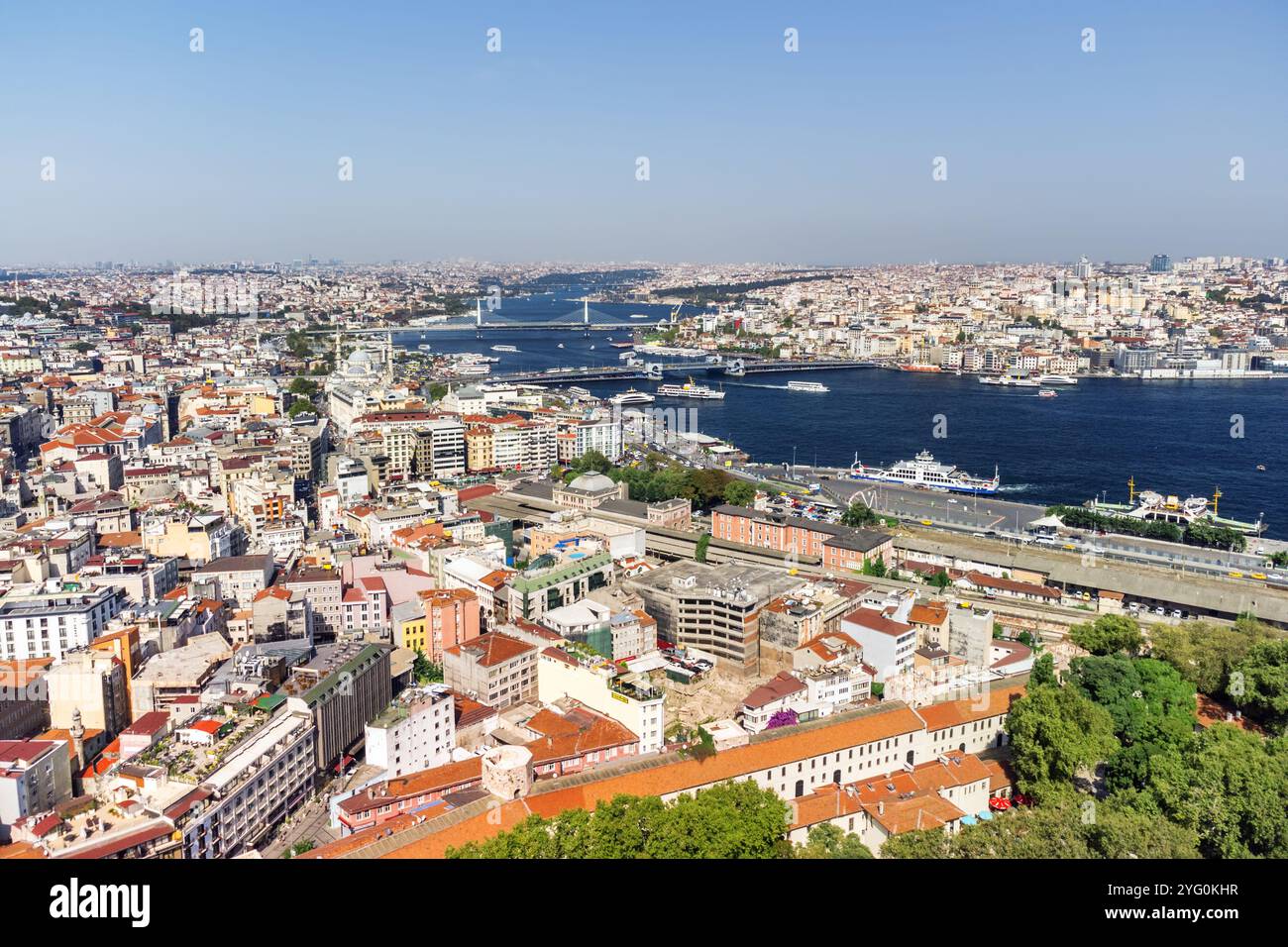 Galata tower in istanbul drone hi-res stock photography and images - Alamy