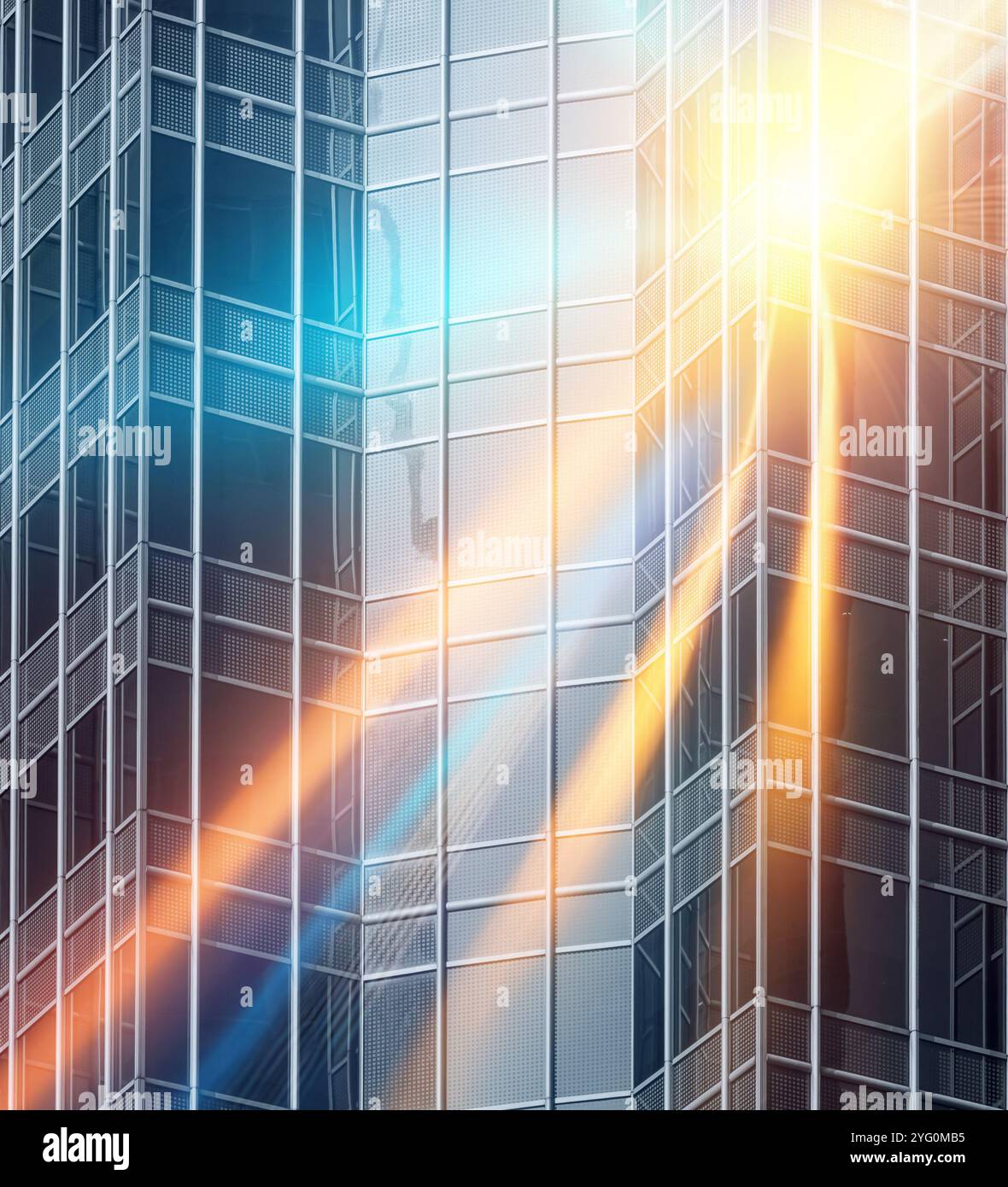 Sun shining through clouds skyscraper hi-res stock photography and ...