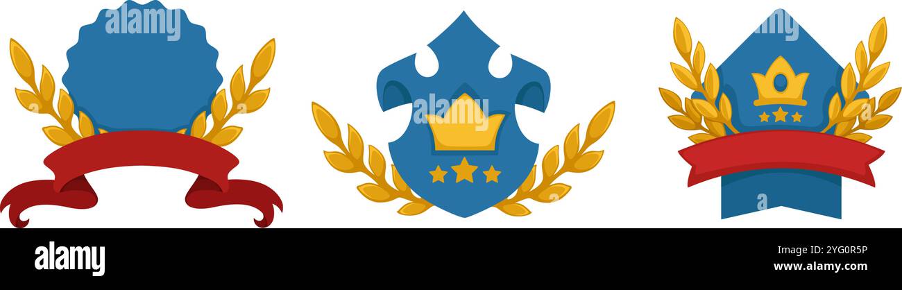 Royal Emblem Badge Collection vector Stock Vector Image & Art - Alamy