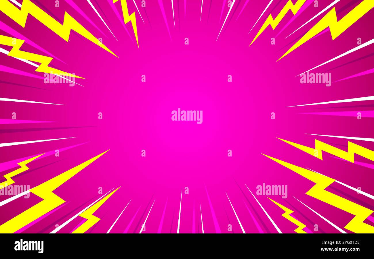 Halftone pop art background. Comic explosion pattern. Cartoon banner ...