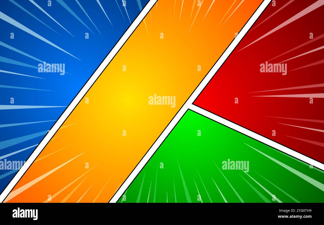 cartoon comic frame background design. vector illustration Stock Vector ...