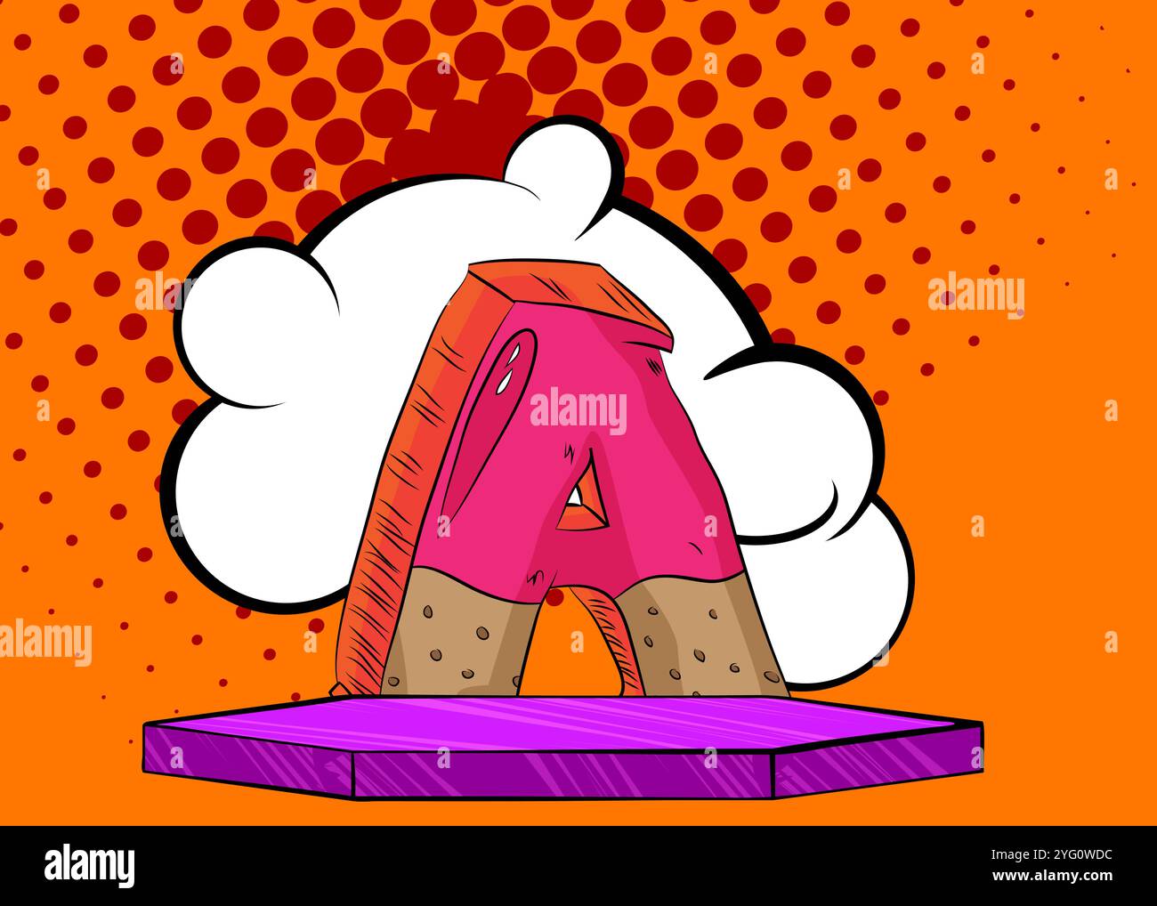 Comic Book Product podium stage for mockup presentation with Letter A ...