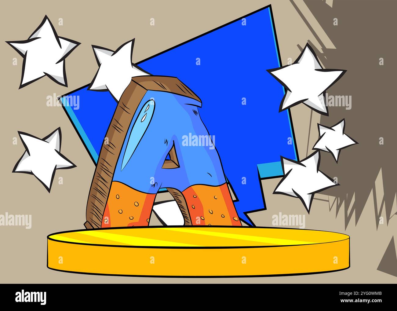 Comic Book Product podium stage for mockup presentation with Letter A ...