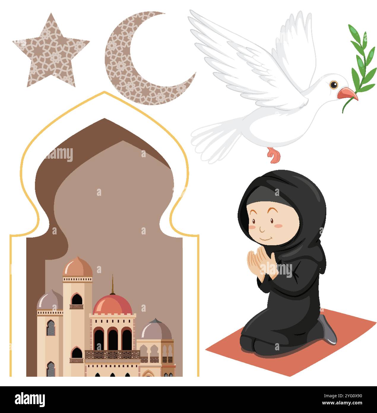 Mosque serenity Cut Out Stock Images & Pictures - Alamy