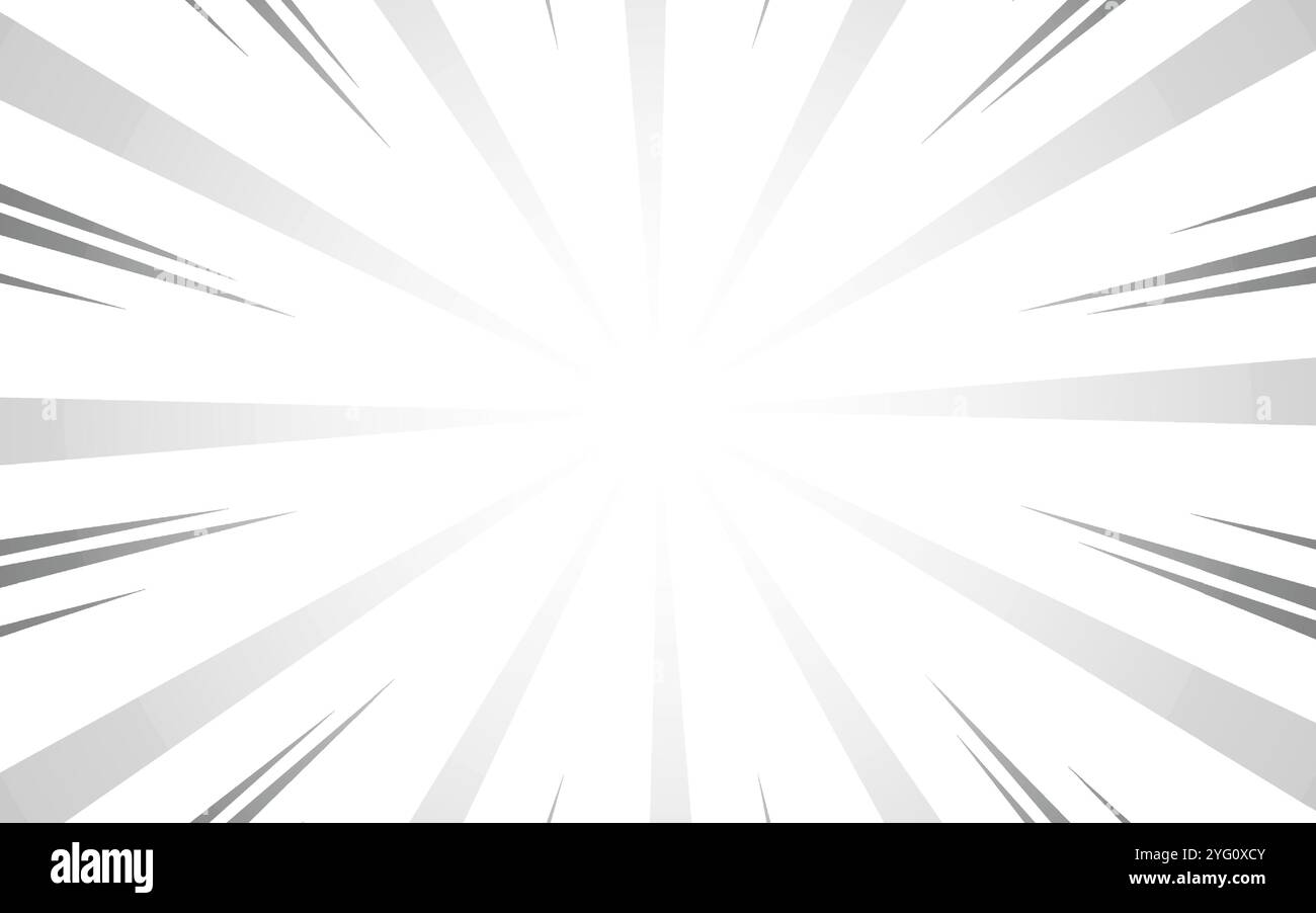 Comic strip radial motion lines on transparent background Stock Vector ...