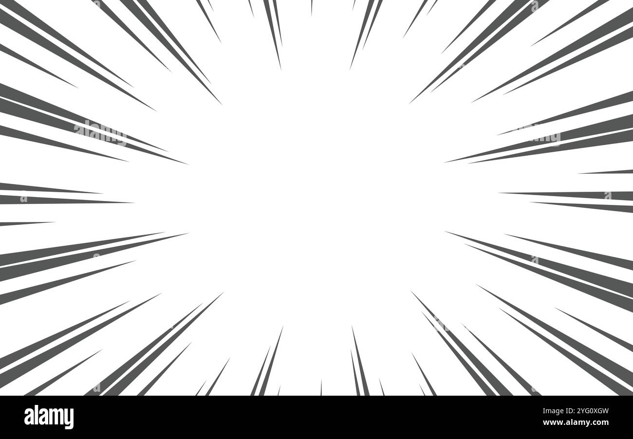 Comic strip radial motion lines on transparent background Stock Vector ...