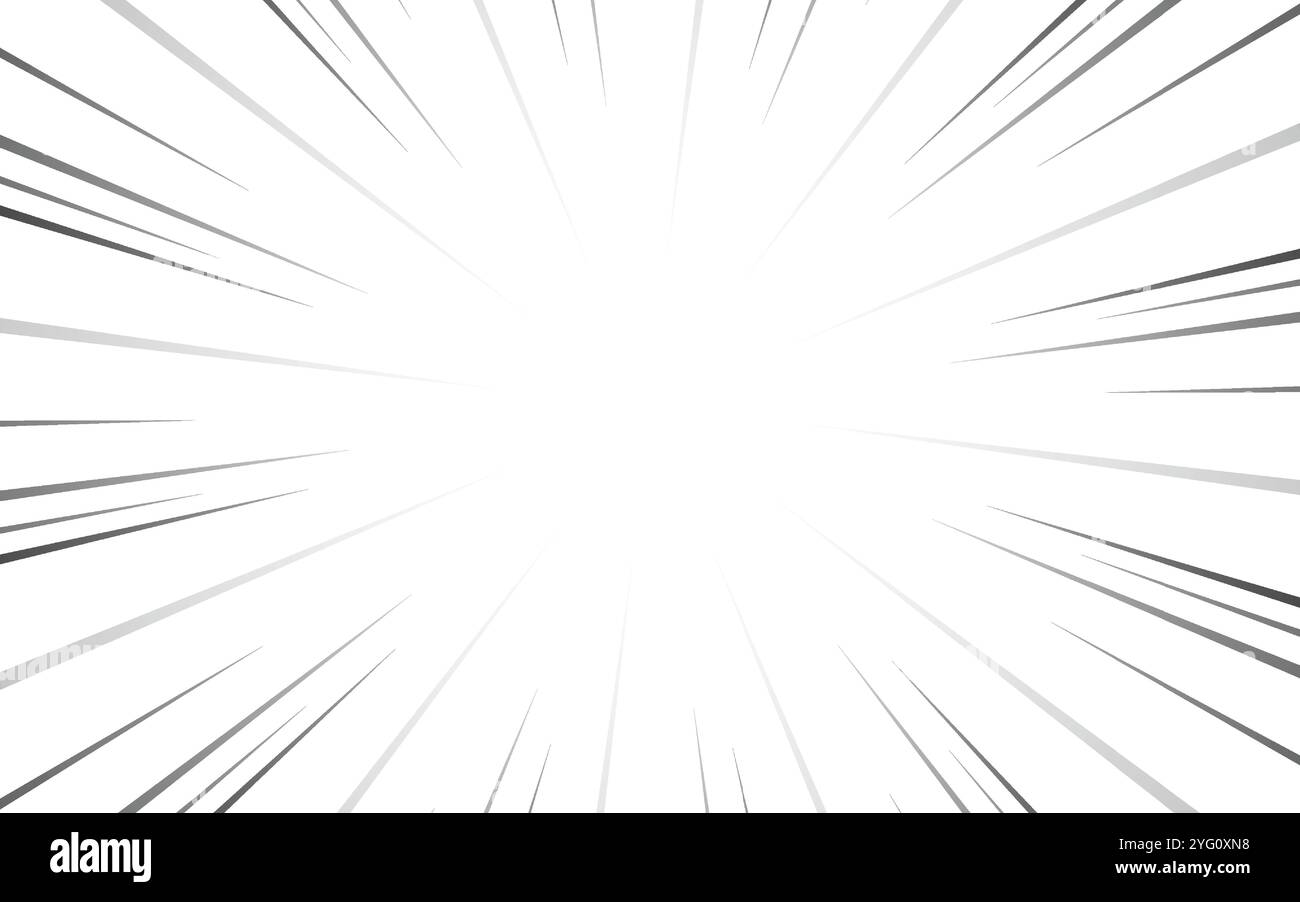 Comic strip radial motion lines on transparent background Stock Vector ...