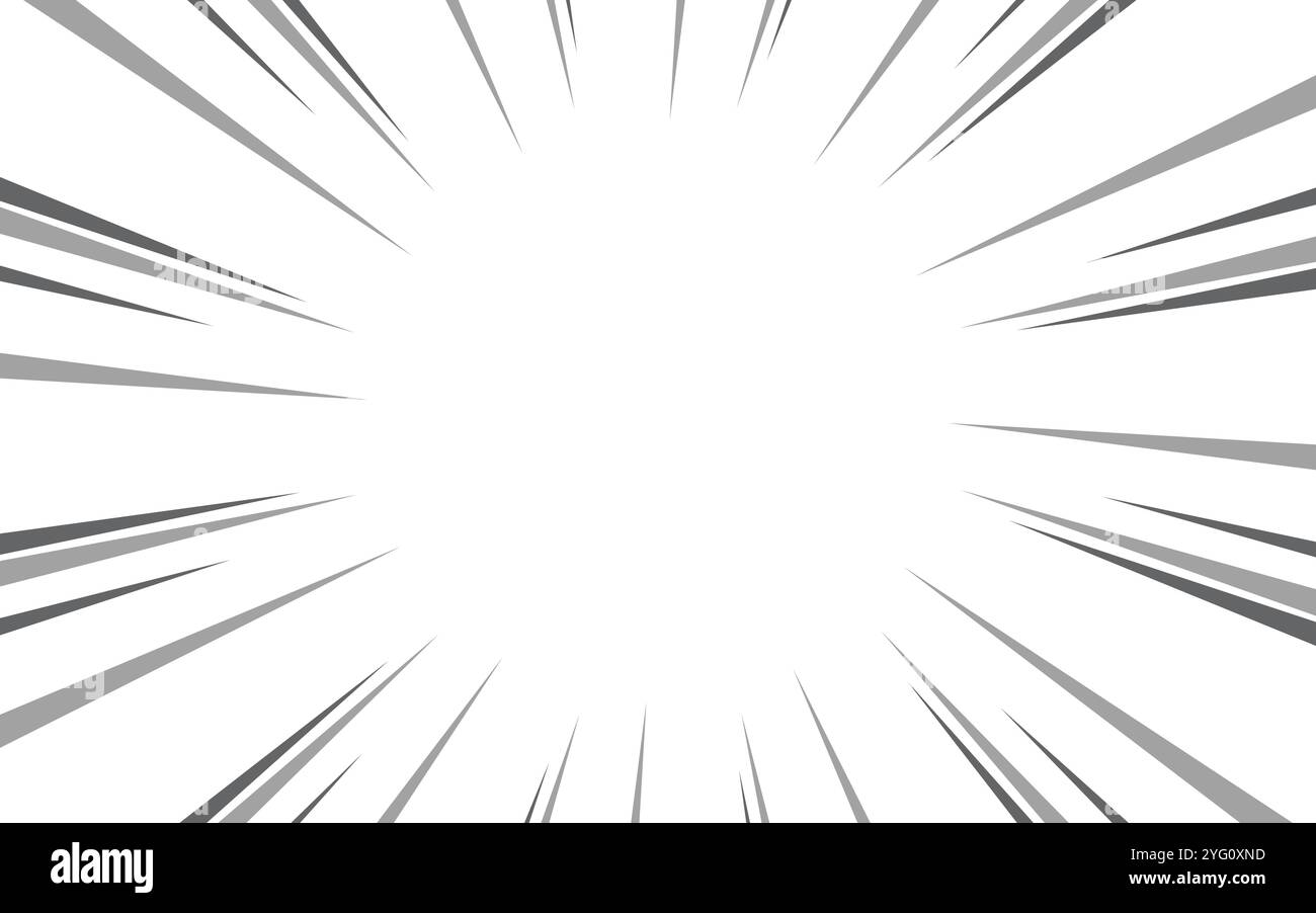 Comic strip radial motion lines on transparent background Stock Vector ...