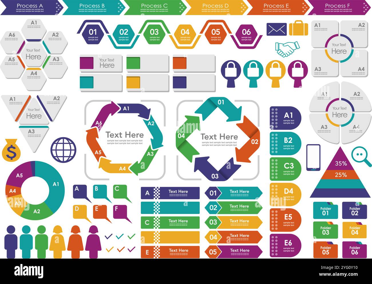 Business Infographics, Tags, And Icons Set Isolated On A White ...