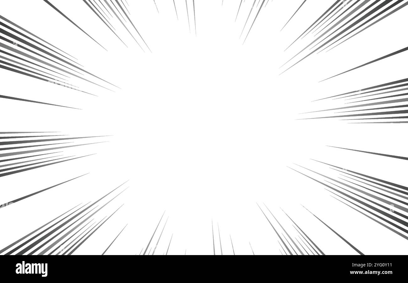 Comic strip radial motion lines on transparent background Stock Vector ...