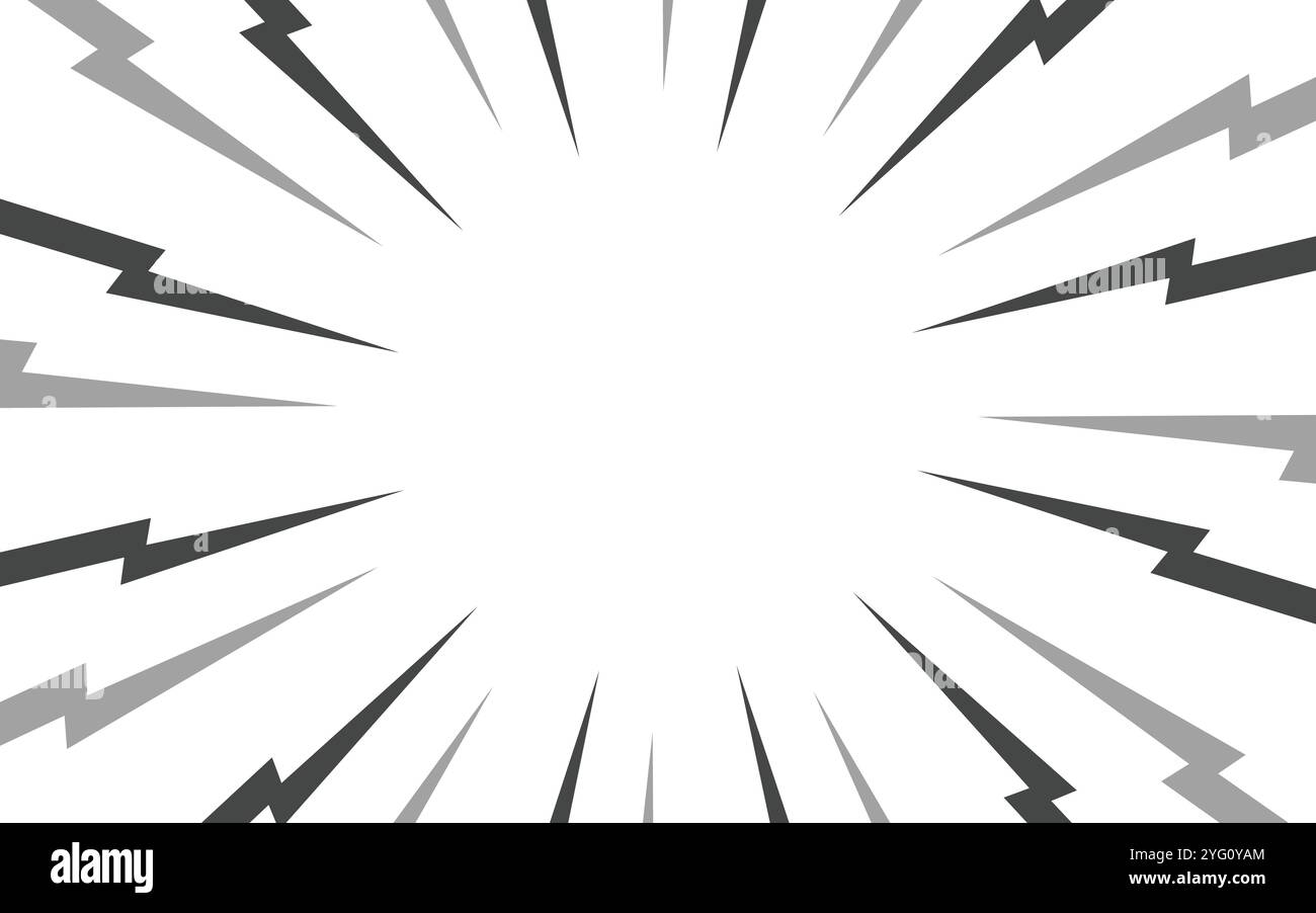 Comic strip radial motion lines on transparent background Stock Vector ...