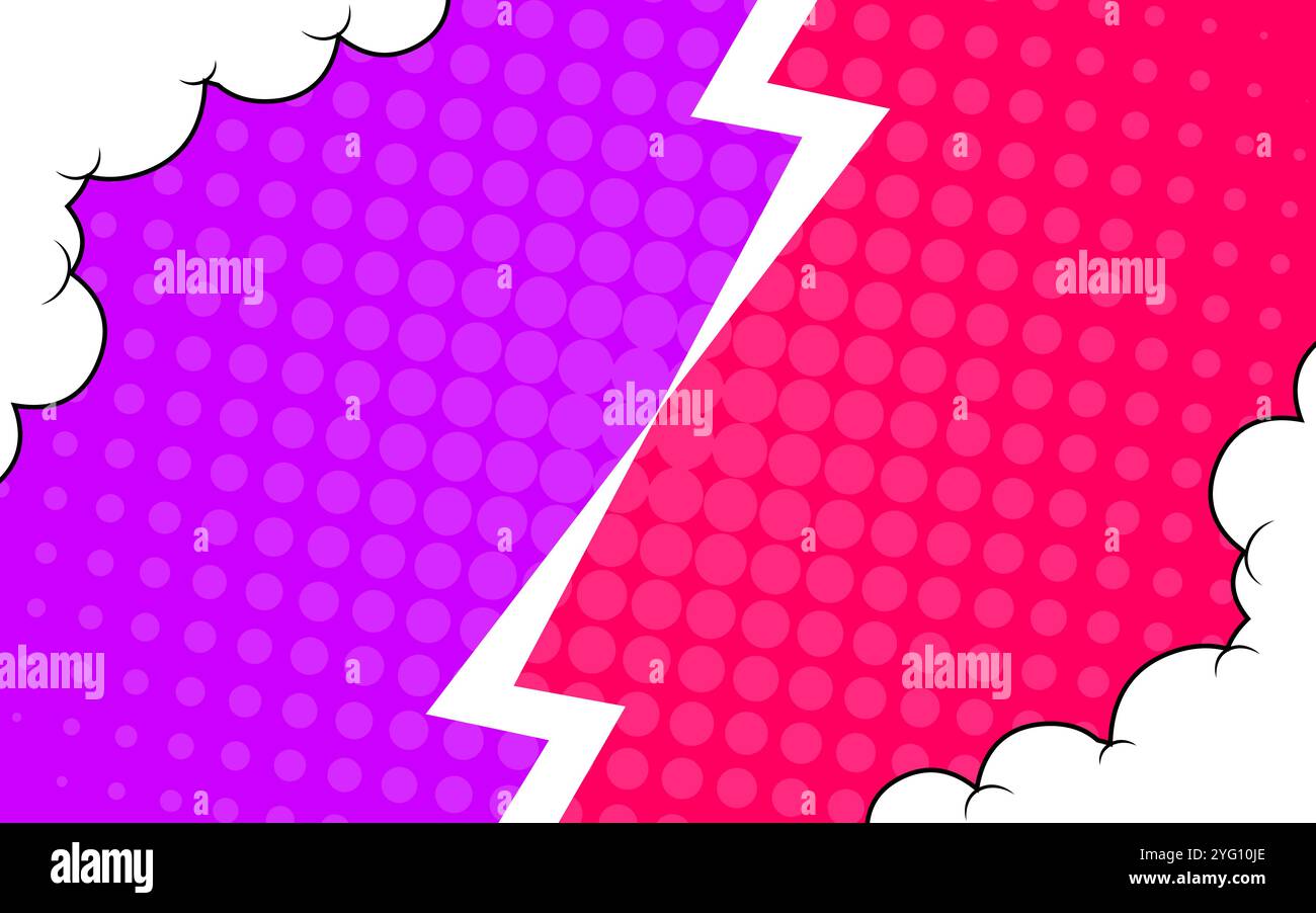 Versus battle retro background with halftones. Vector illustration ...