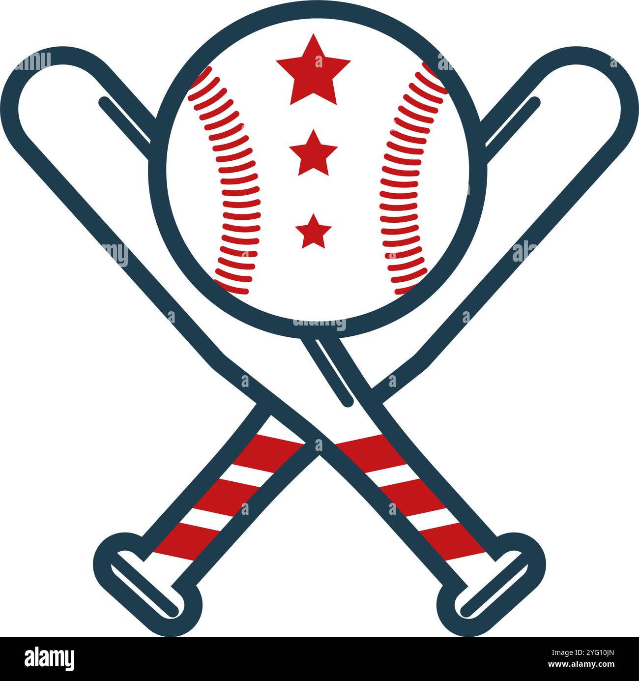 Baseball Crossed Bats Emblem vector Stock Vector Image & Art - Alamy