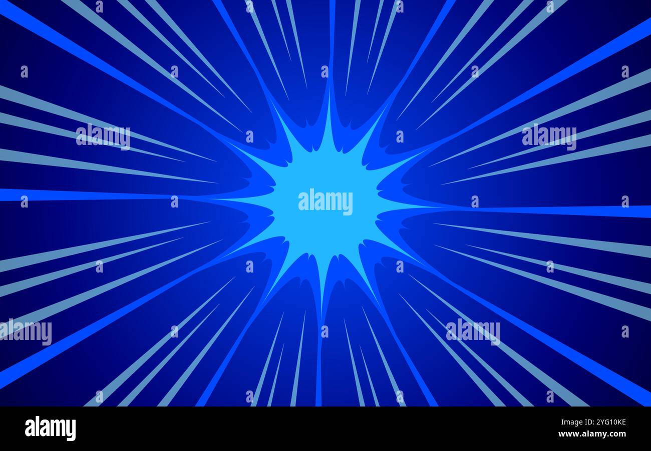 Radial comic background. Speed lines wallpaper with pop art halftone ...