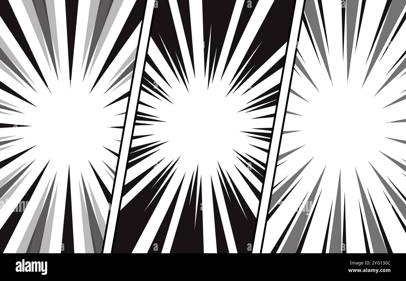 comics set on background. Retro style comic banner template, cartoon ...