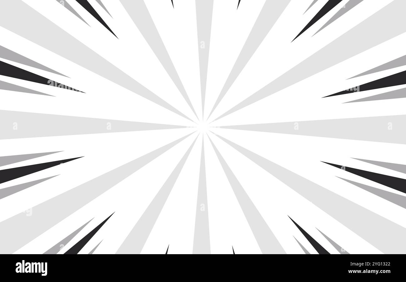Comic book radial lines on transparent background. Manga speed frames ...
