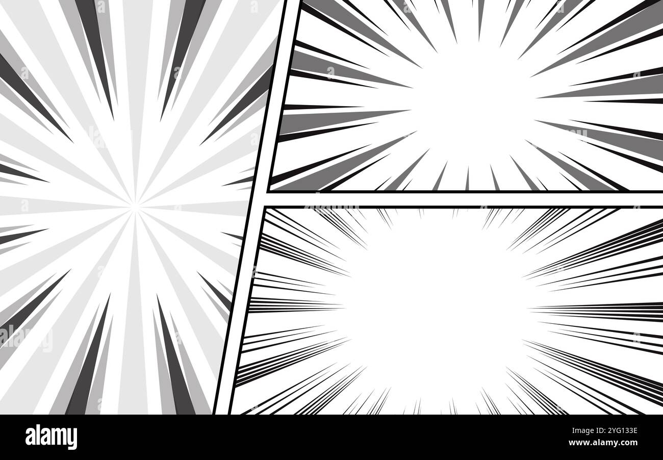 comics set on background. Retro style comic banner template, cartoon ...