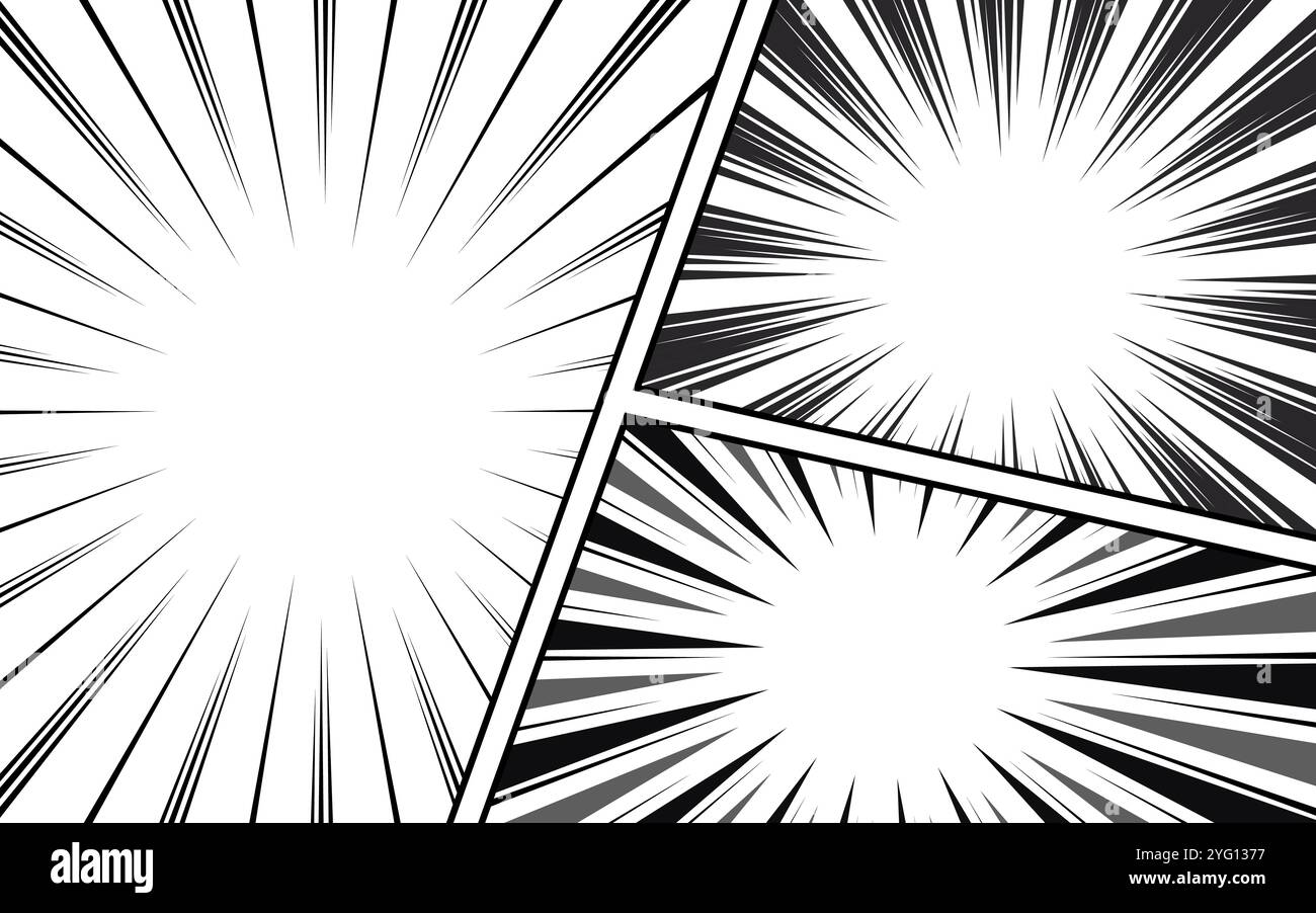 comics set on background. Retro style comic banner template, cartoon ...