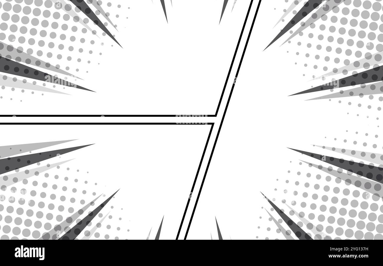 comics set on background. Retro style comic banner template, cartoon ...