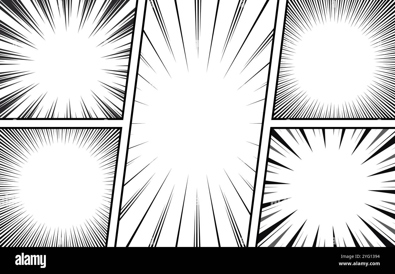 comics set on background. Retro style comic banner template, cartoon ...