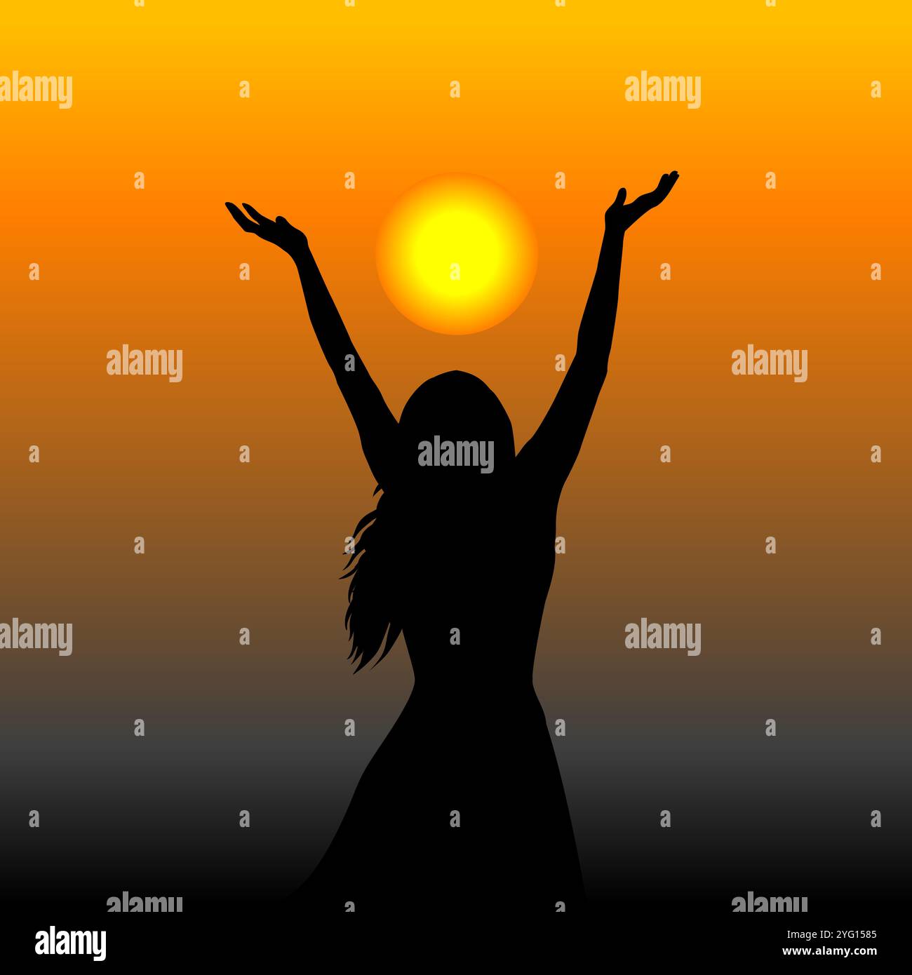 Woman life freedom outside Stock Vector Images - Alamy