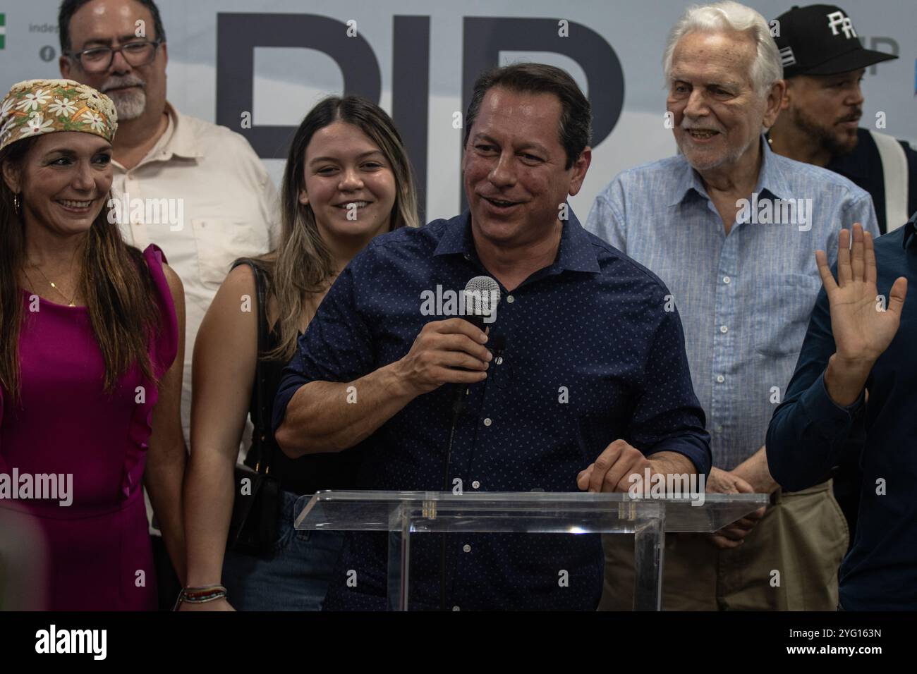 San Juan, USA. 05th Nov, 2024. Juan Dalmau, candidate for governor for ...