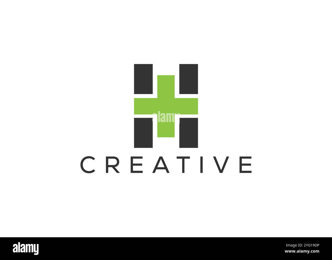 Creative and minimal Letter H plus logo design Stock Vector Image & Art ...