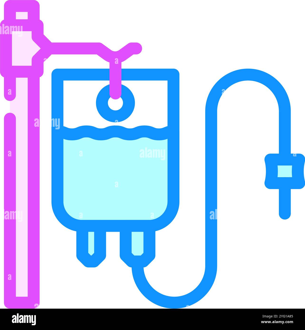 iv drip cancer treatment color icon vector illustration Stock Vector ...