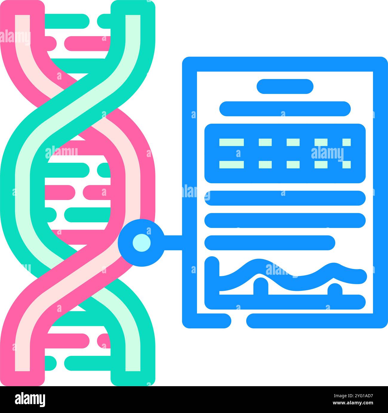 genetic testing cancer treatment color icon vector illustration Stock ...