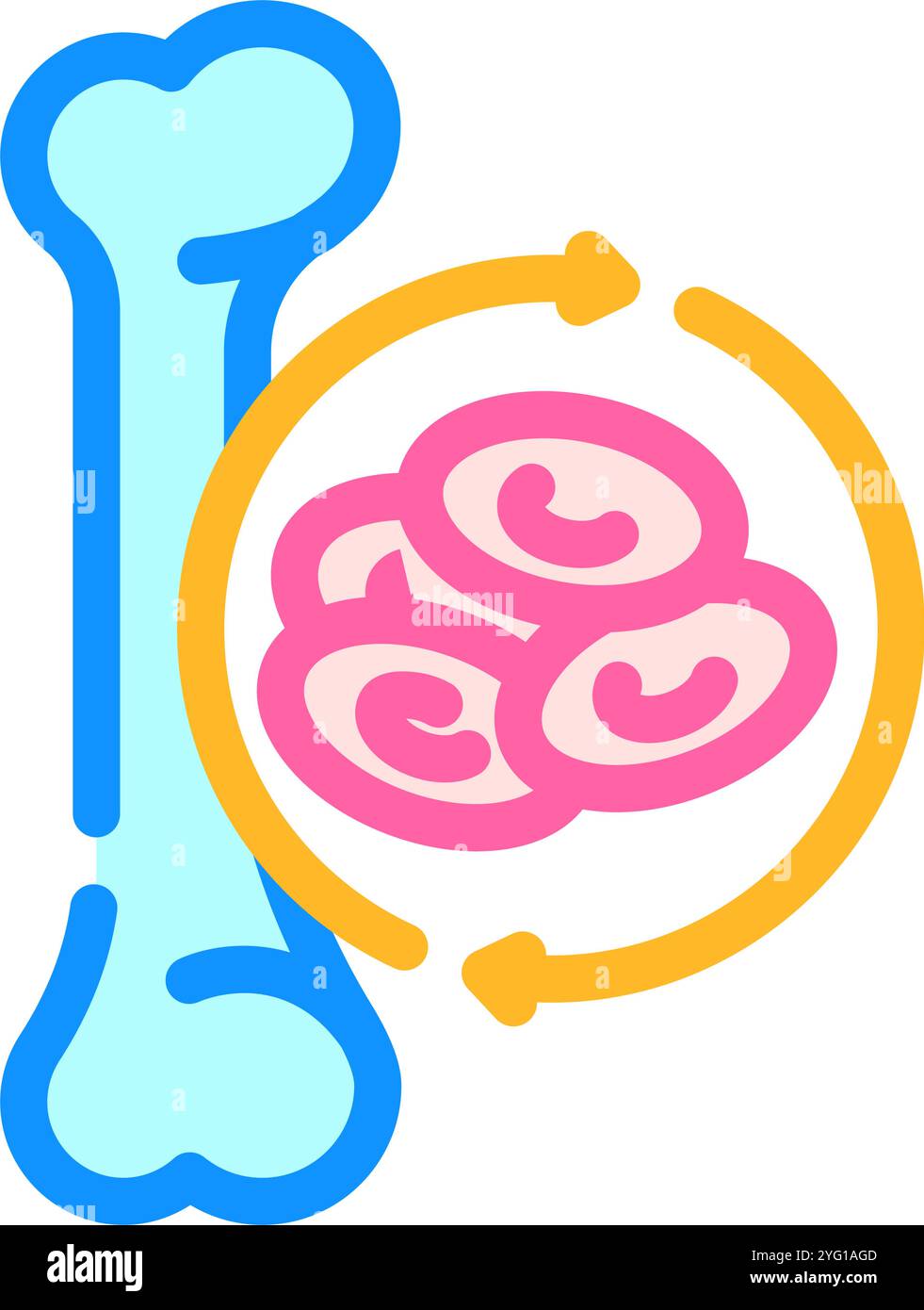 bone marrow transplant cancer treatment color icon vector illustration ...