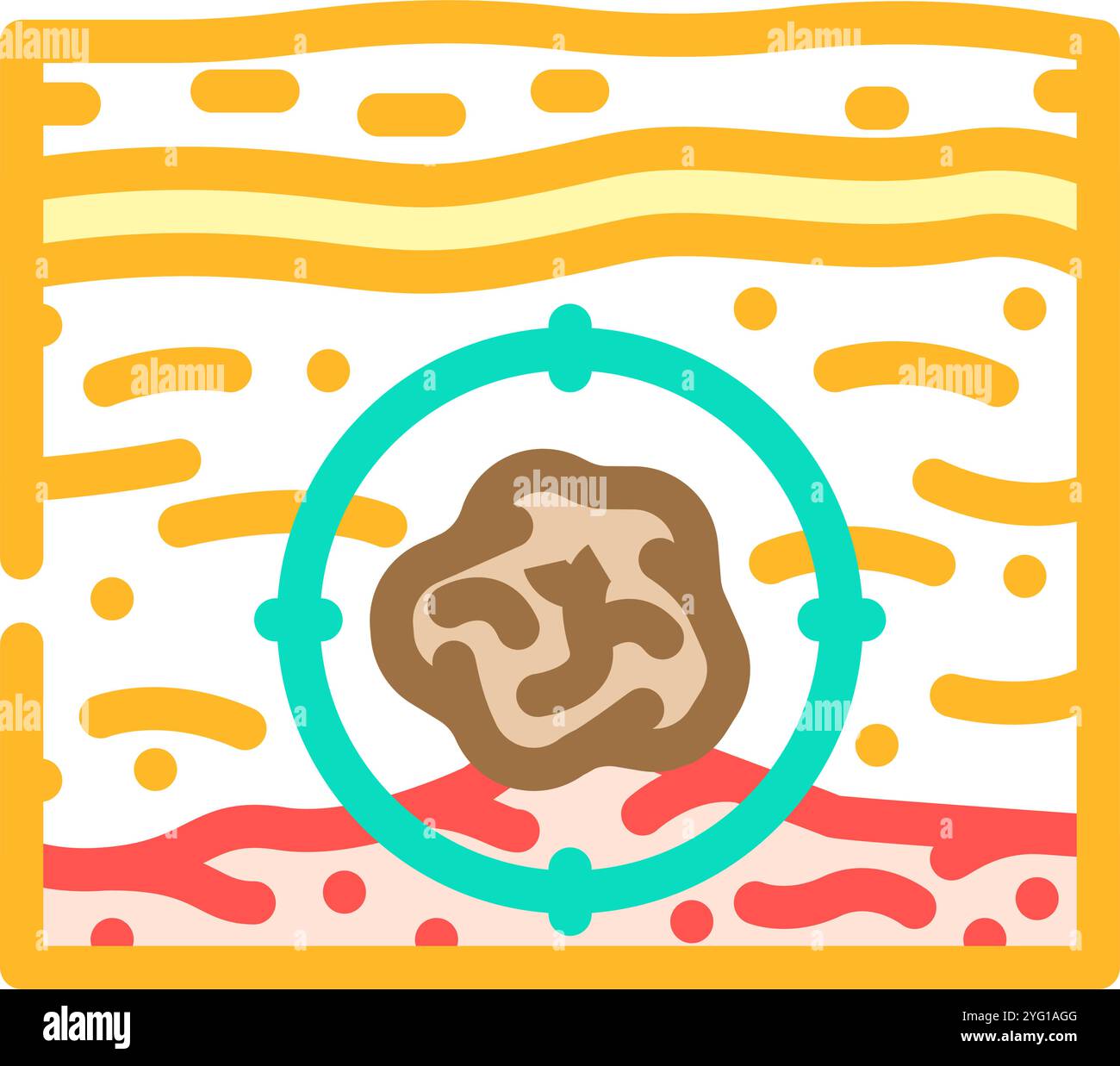 targeted therapy cancer treatment color icon vector illustration Stock ...