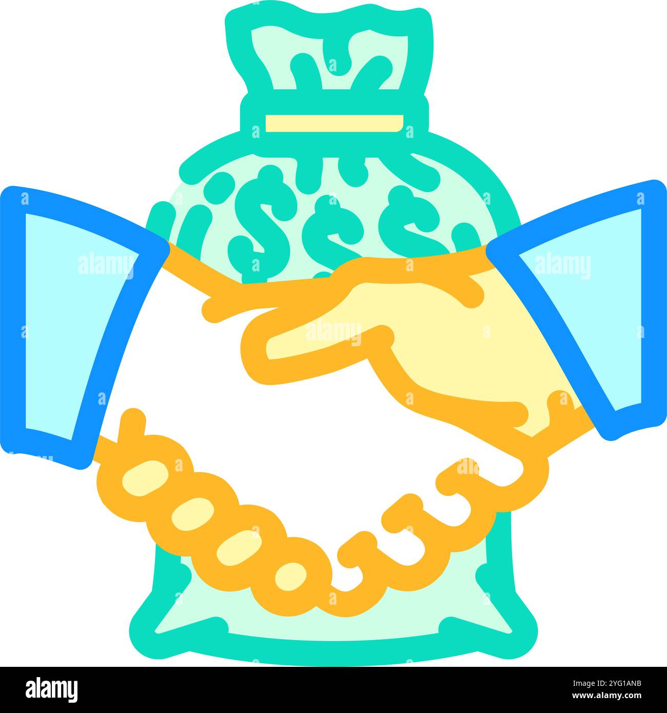 bribery crime color icon vector illustration Stock Vector Image & Art ...