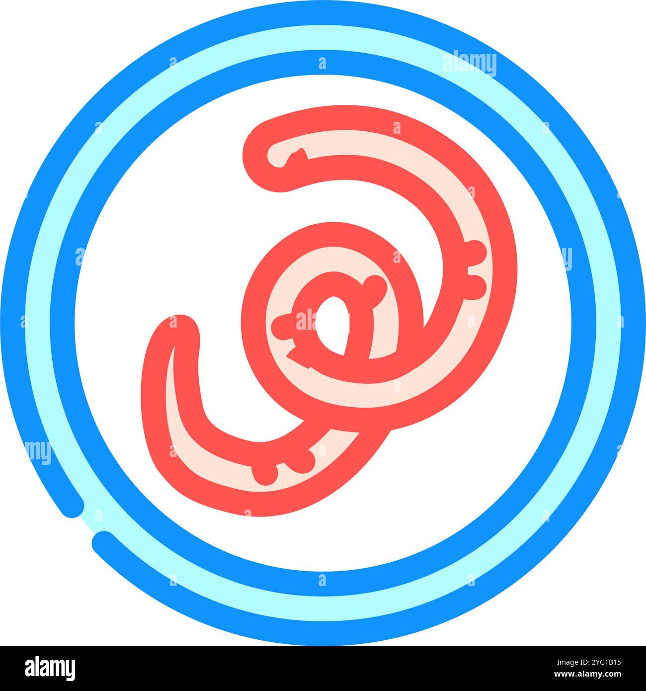 helminth worm parasite color icon vector illustration Stock Vector ...
