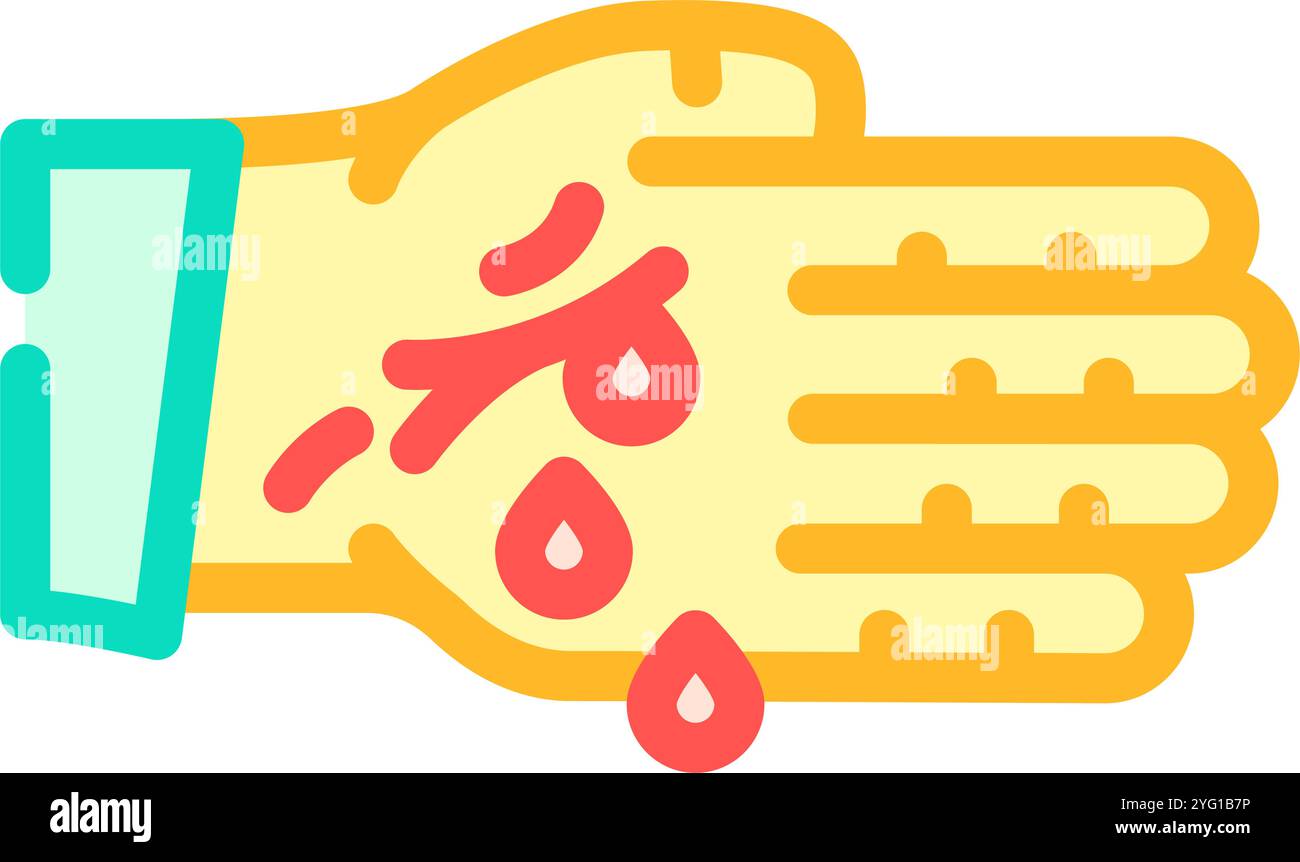 cuts household injury accident color icon vector illustration Stock ...