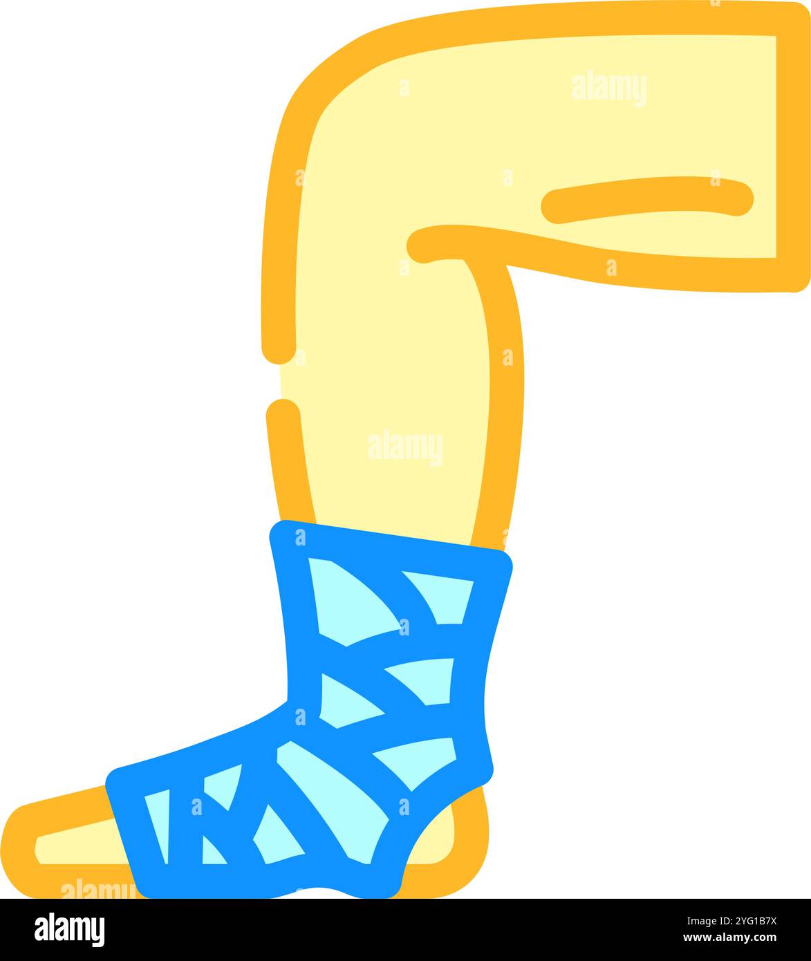 sprain household injury accident color icon vector illustration Stock ...