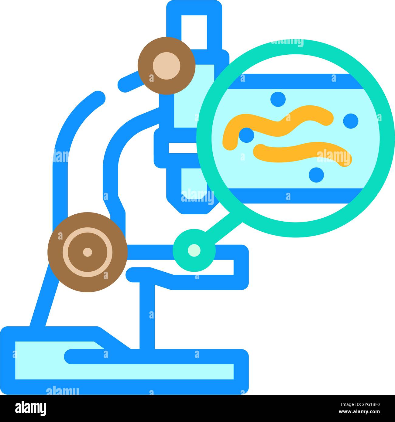 microscope worm parasite color icon vector illustration Stock Vector ...