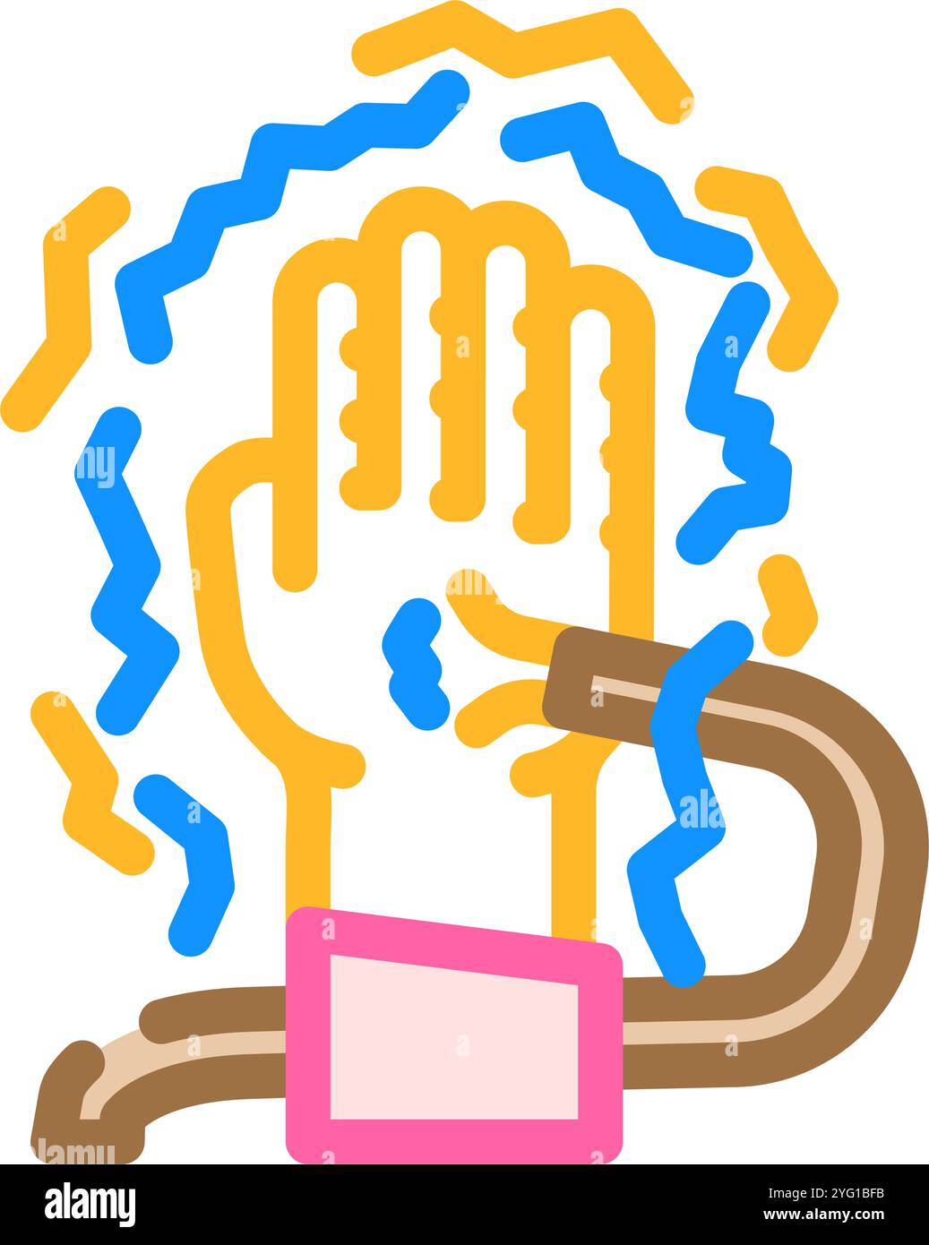 electric shocks household injury accident color icon vector ...