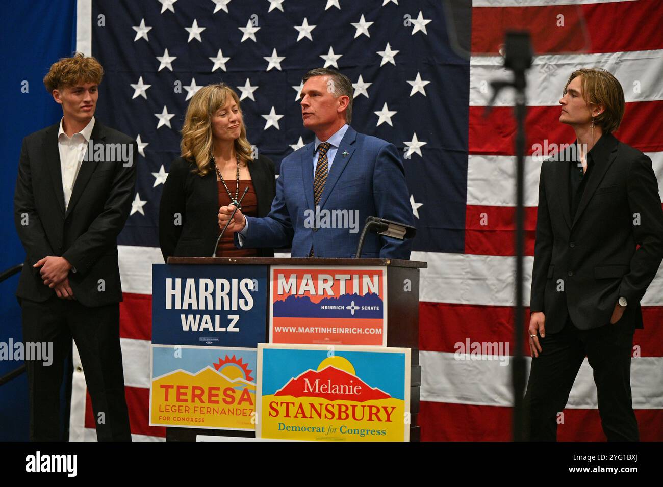 Pueblo Of Isleta, United States. 05th Nov, 2024. U.S. Senator Martin ...