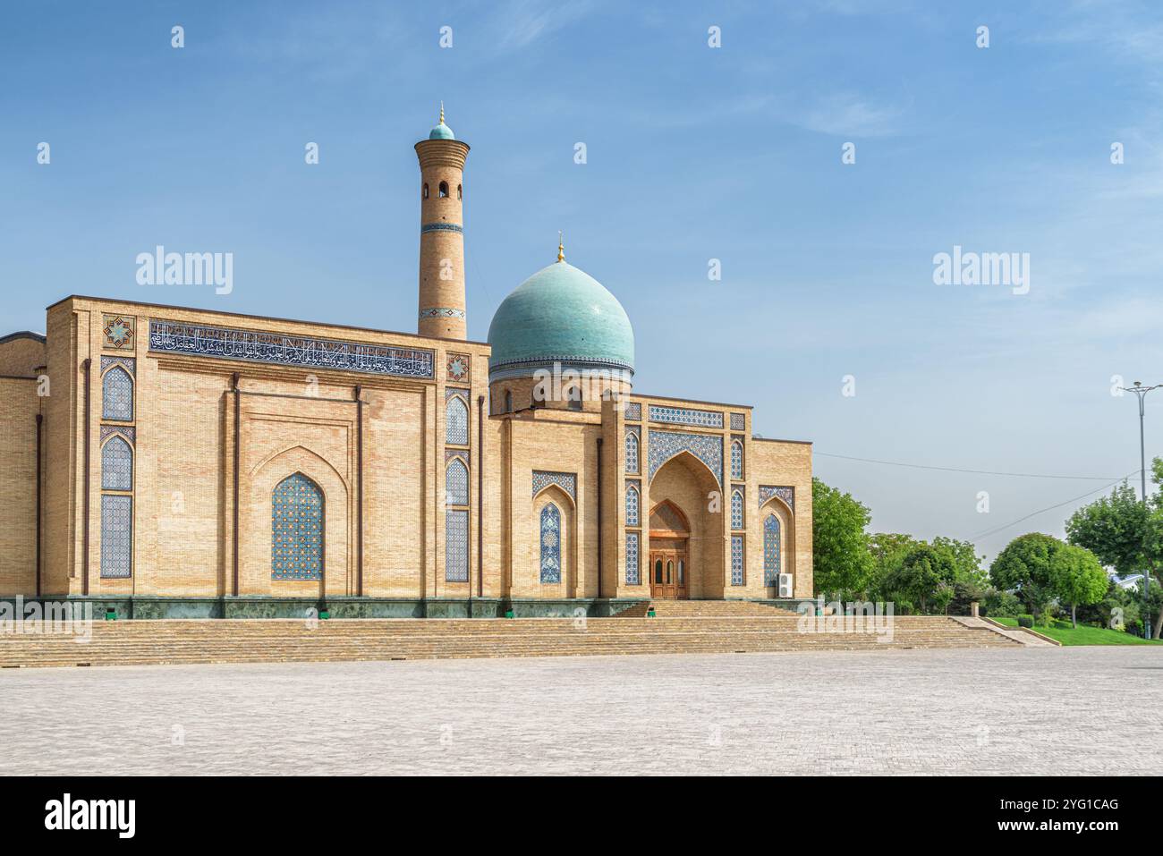 Awesome view of Hazrati Imam Mosque in Tashkent, Uzbekistan Stock Photo ...