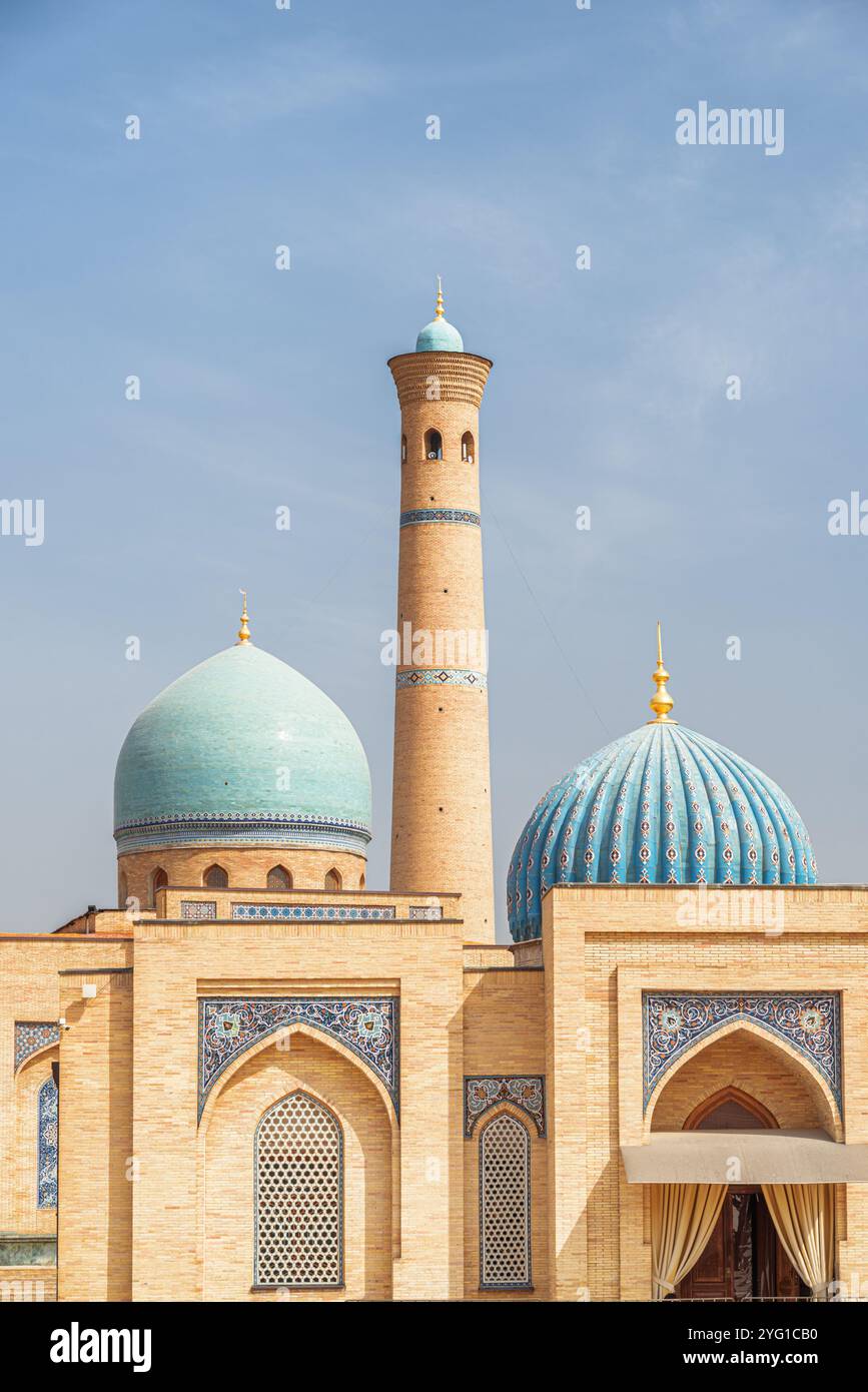 Hazrati Imam Mosque and Muyi Muborak Madrasah, Uzbekistan Stock Photo ...