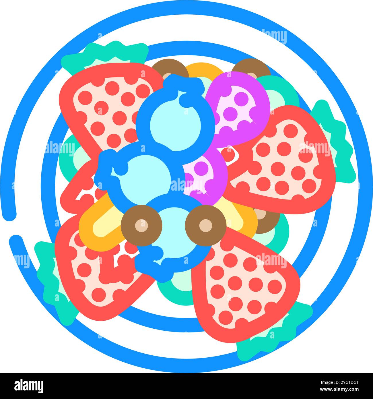berry mix raw foodist color icon vector illustration Stock Vector Image ...
