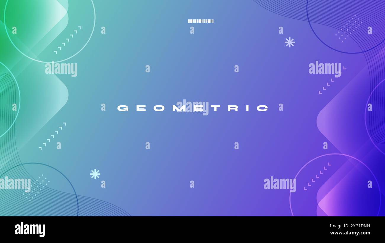 Cyan and Purple Gradient Geometric Background. Cover, Banner or Layout ...