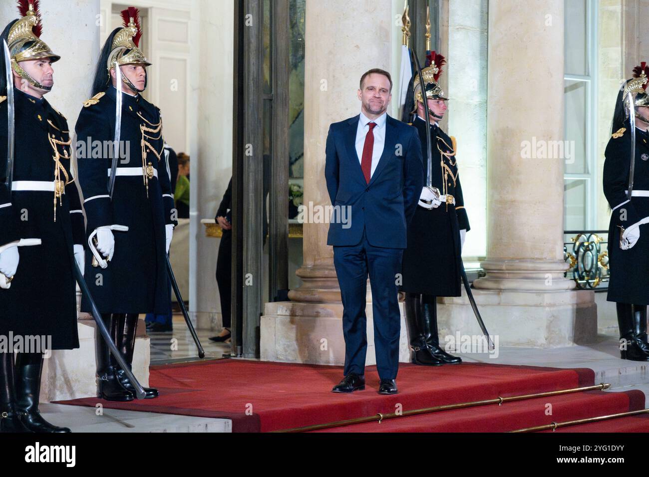 French Delegate Minister for Industry Marc Ferracci arrives at the ...