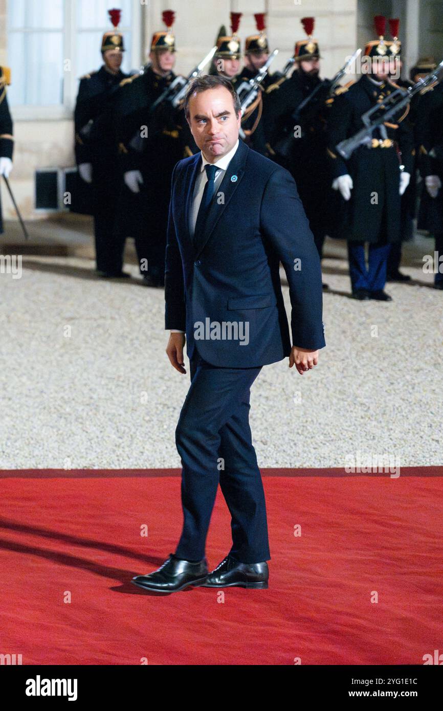 French Minister of Defence Sebastien Lecornu arrives at the Elysee ...