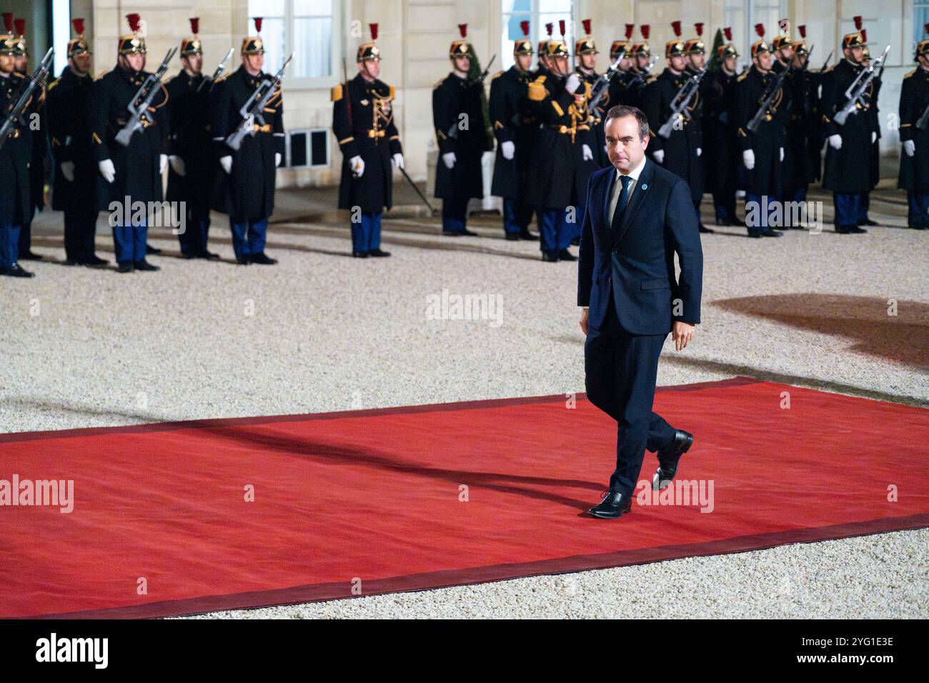 French Minister of Defence Sebastien Lecornu arrives at the Elysee ...